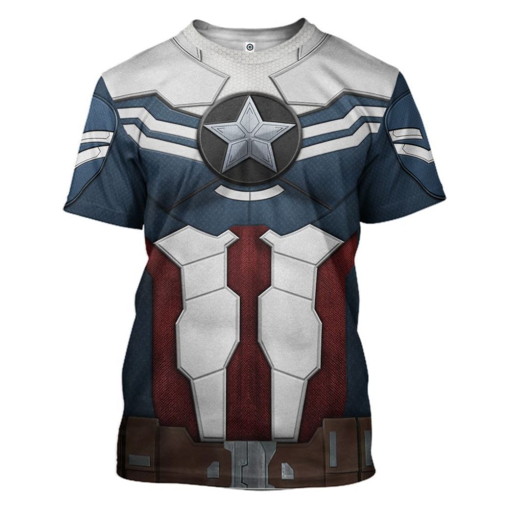 Captain America Cosplay Custom 3D All Over Print - Banantees
