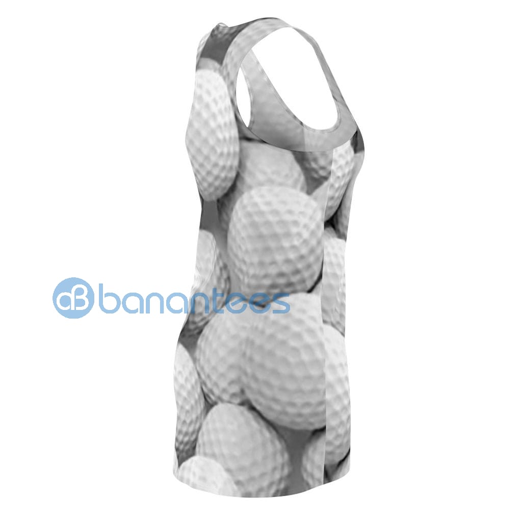 Golf Ball All Over Printed Racerback Dress For Women - Banantees