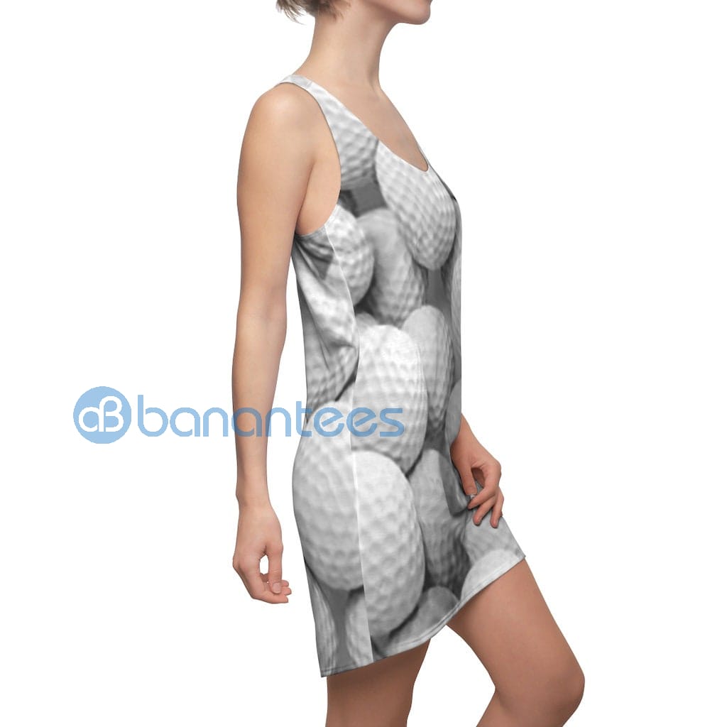 Golf Ball All Over Printed Racerback Dress For Women - Banantees