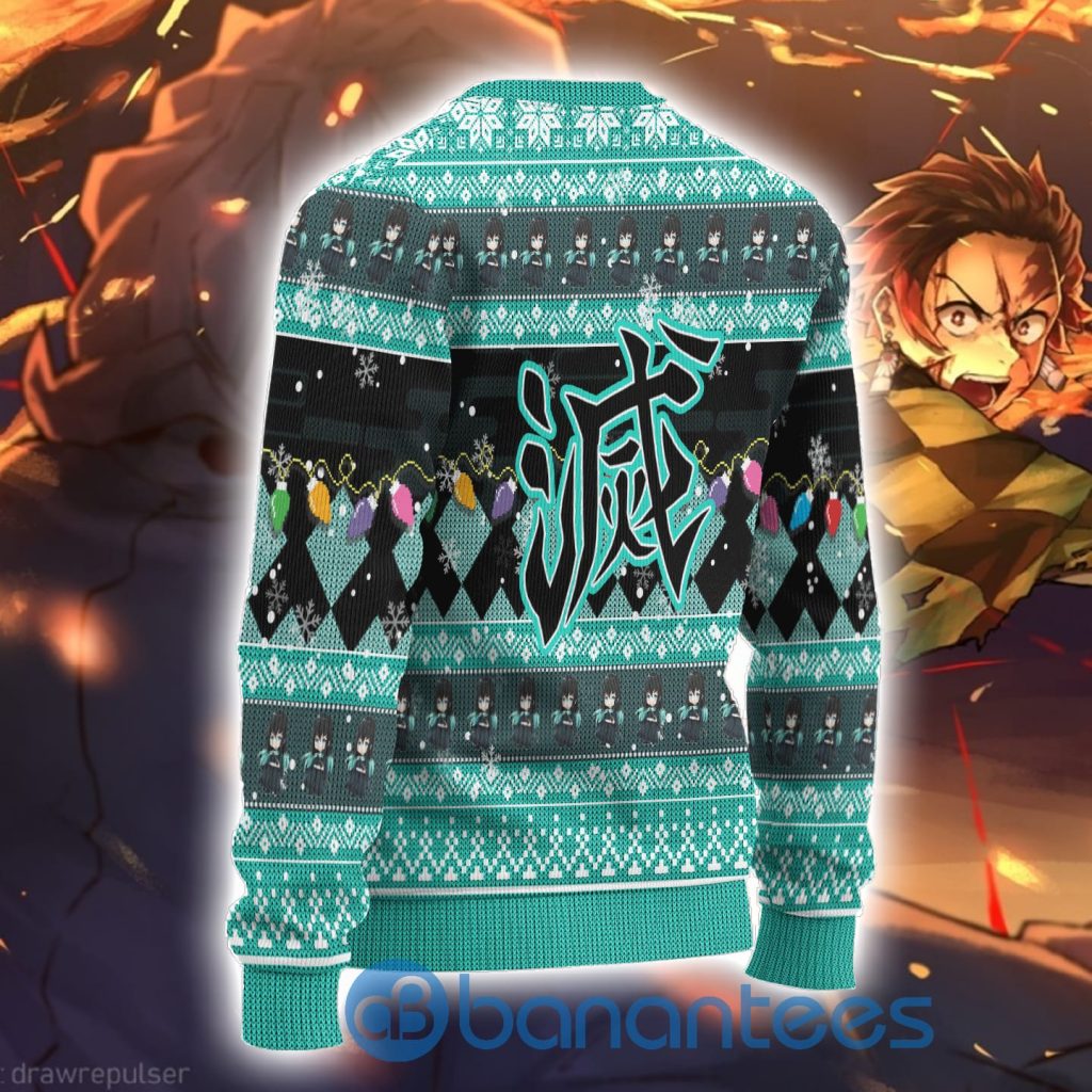 Demon Slayer Anime Muichiro Tokito Anime Ugly Christmas Sweater - Banantees