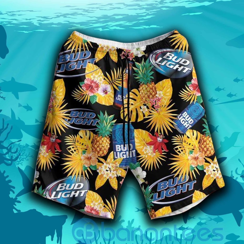 Bud Light Tropical Yellow Beach Shorts Beer Lovers Father Day Gift ...