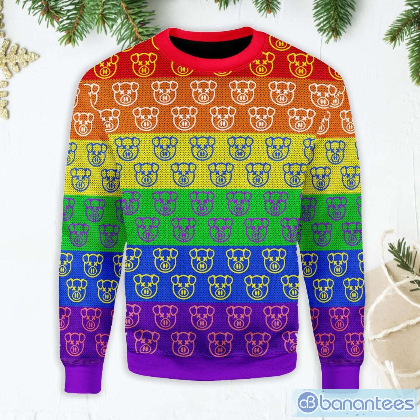 Jeffree Star Pig LGBT Ugly Christmas Sweater - Banantees