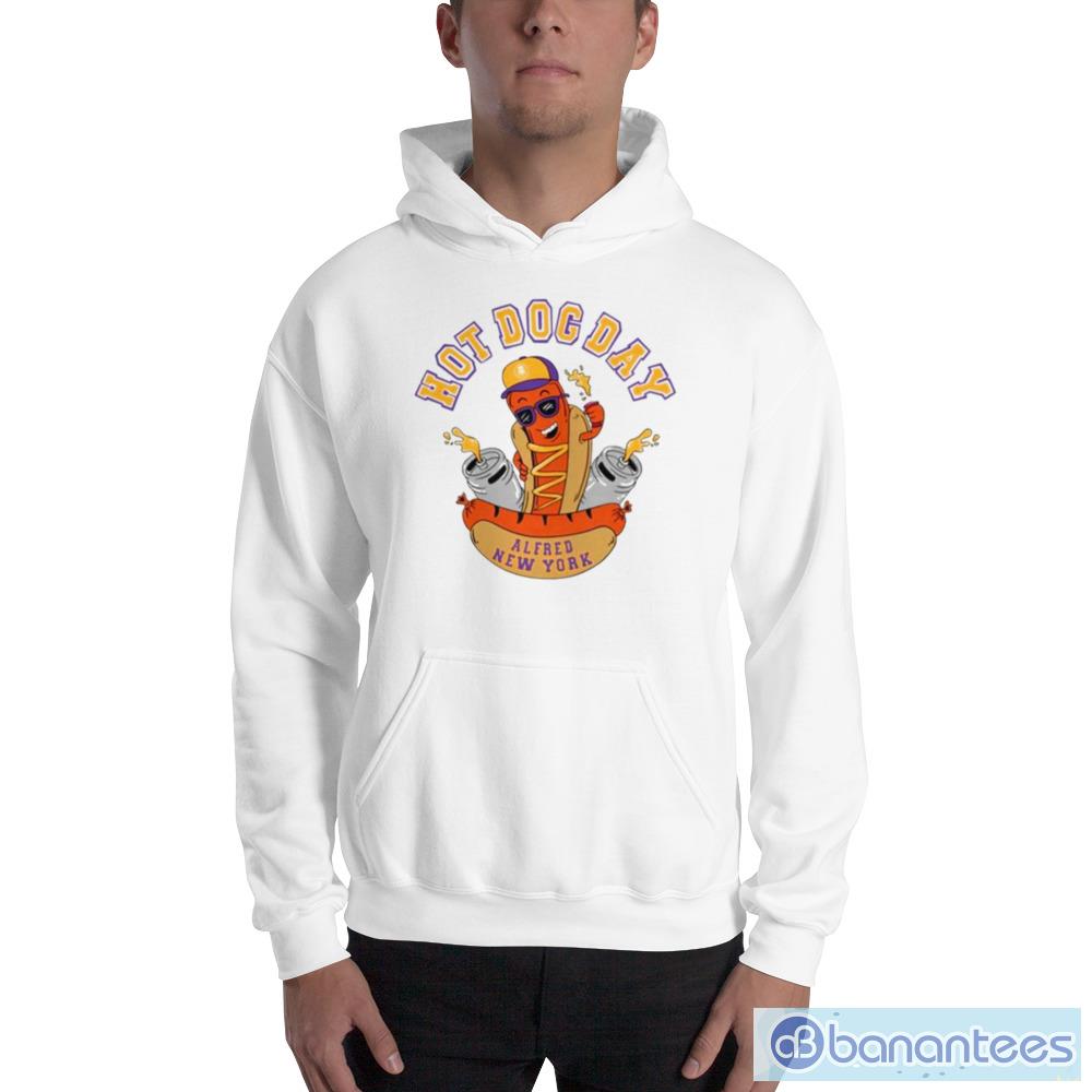 Hot Dog Day Alfred New York 2023 graphics white T shirts - Banantees