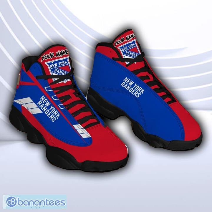 Personalised New York Rangers Air Jordan 13 Shoes Playoffs