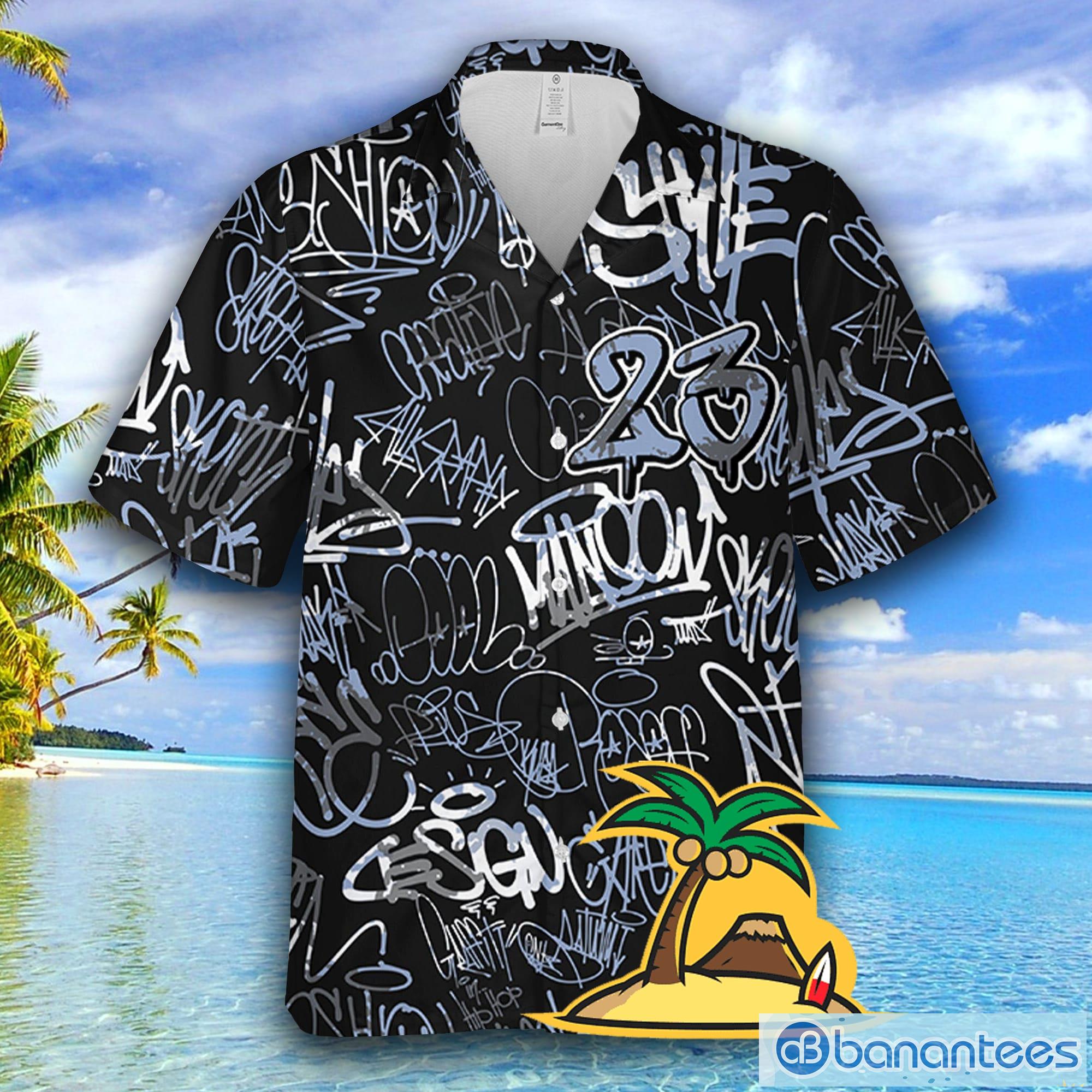 23 Hiphop 3D Graffiti Pattern Mid Space Jam Hawaiian Shirt For Men And ...
