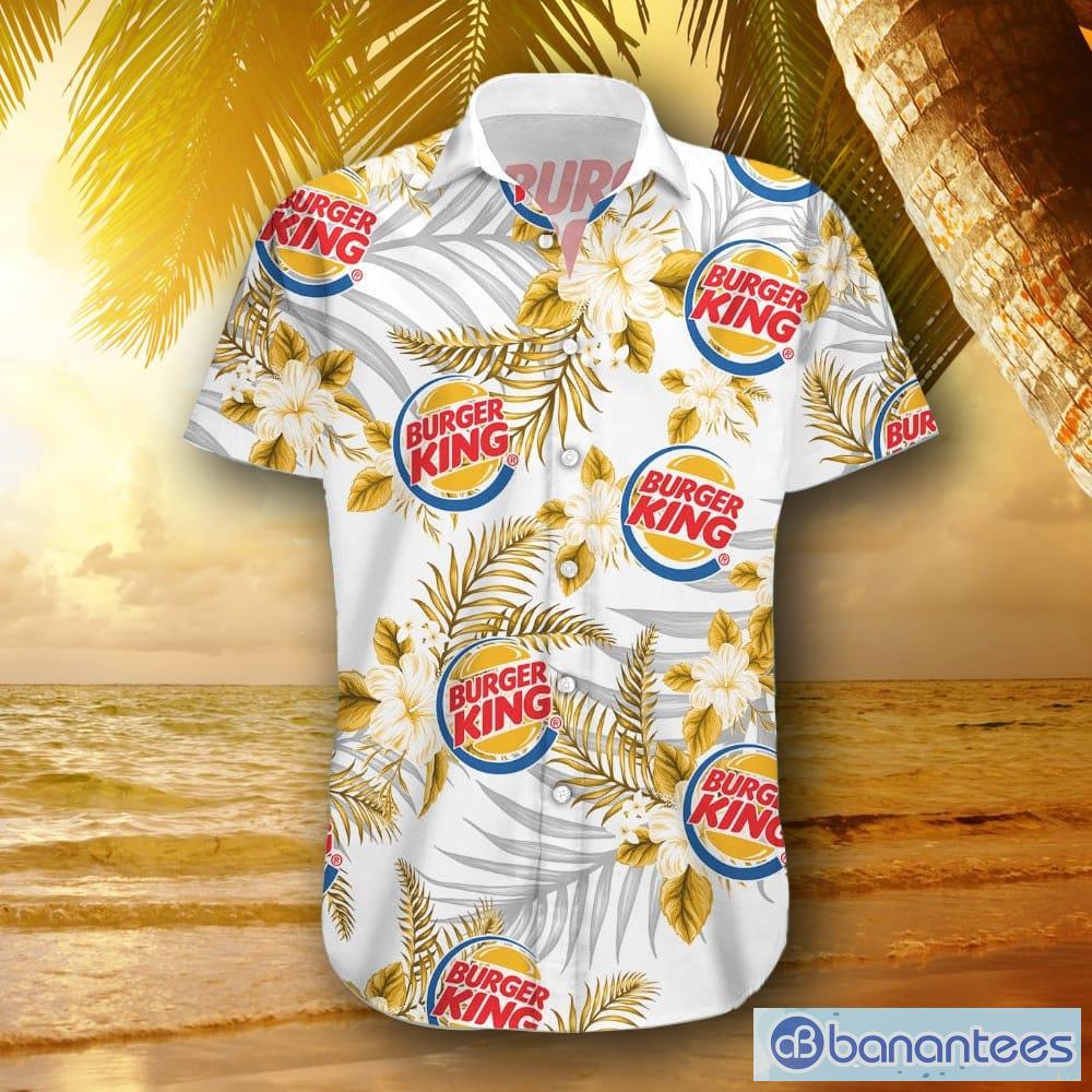 Burger King Tropical Flower Aloha Hawaiian Shirts and short - Banantees