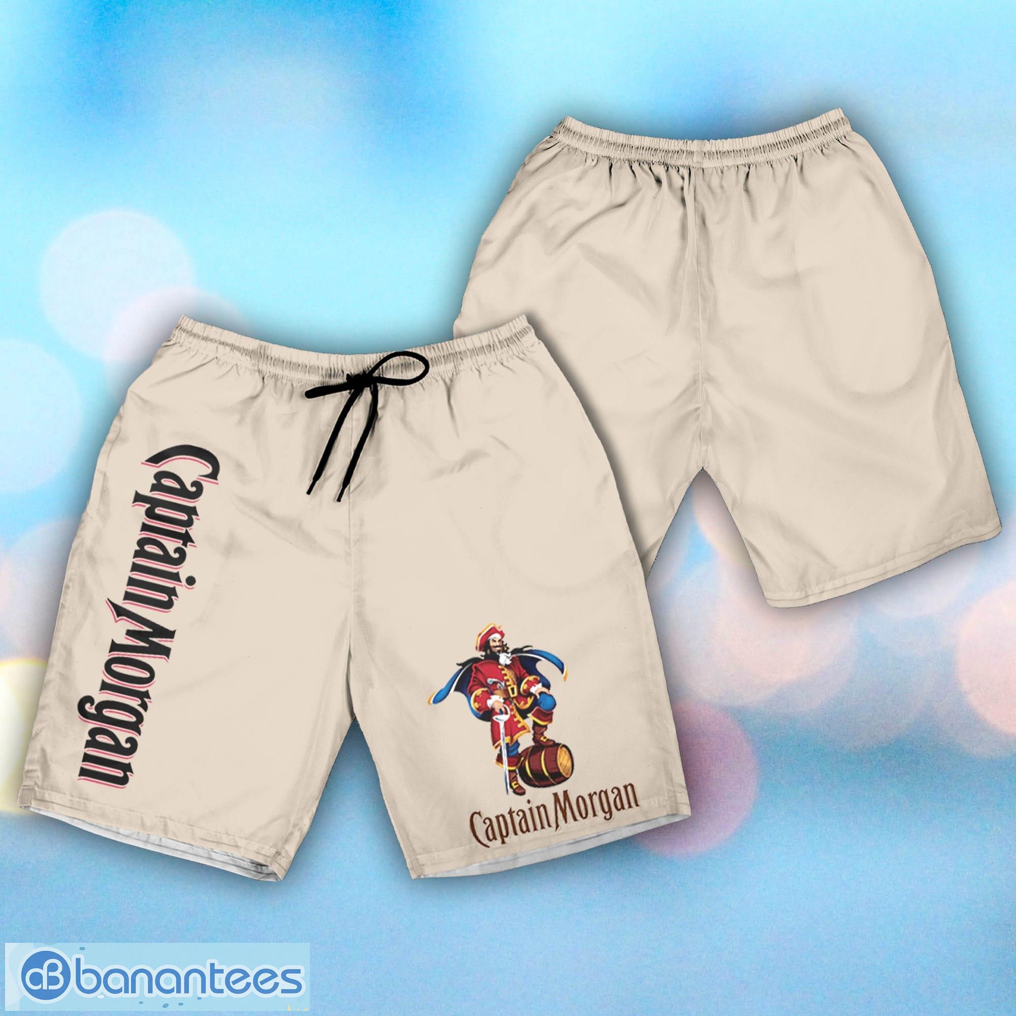 Captain Morgan Beer Shorts, Beige Malibu Shorts For Sports, Gift For ...