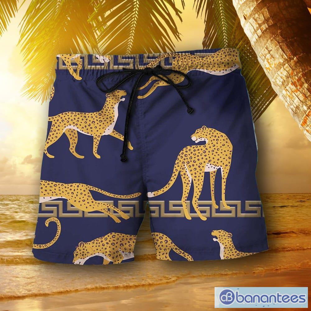 Yellow Leopard Print Shirt - Leopard Animal On Purple Background Aloha ...