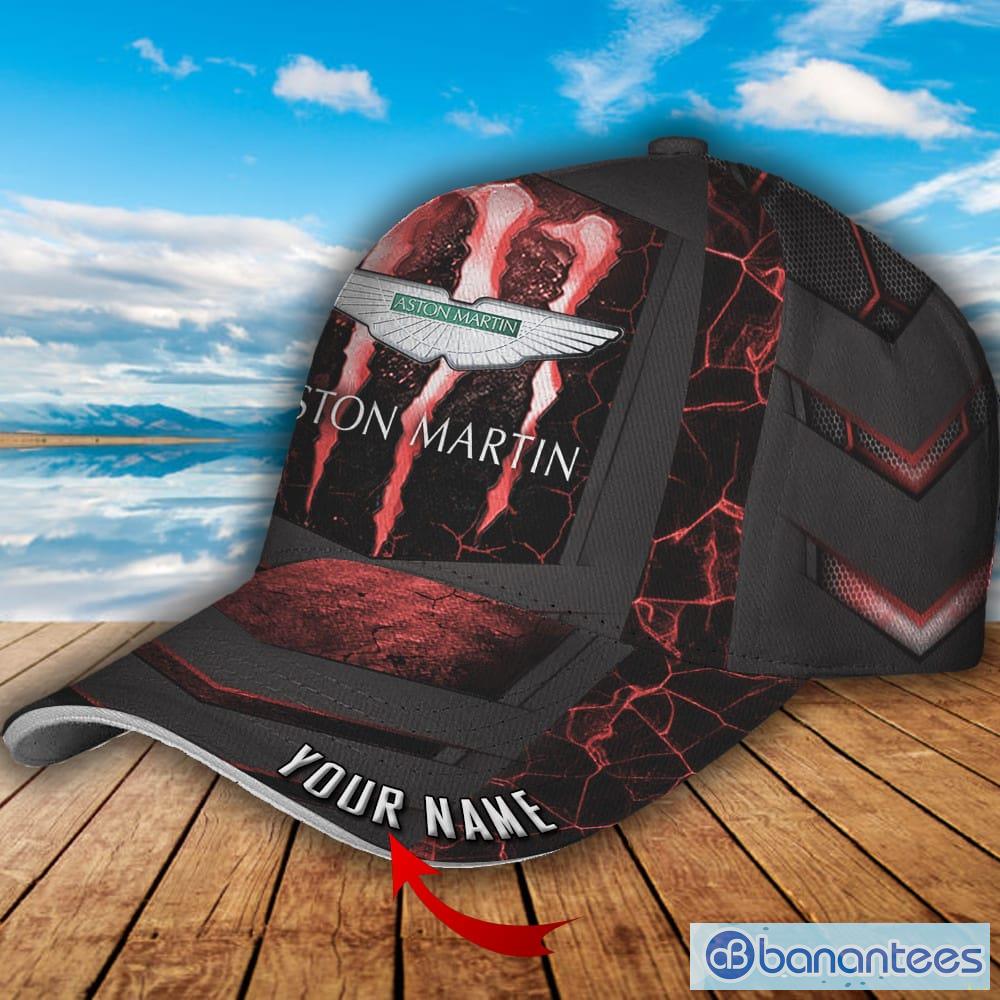 Aston Martin Logo Red Monster Car Hat Cap Custom Name - Banantees