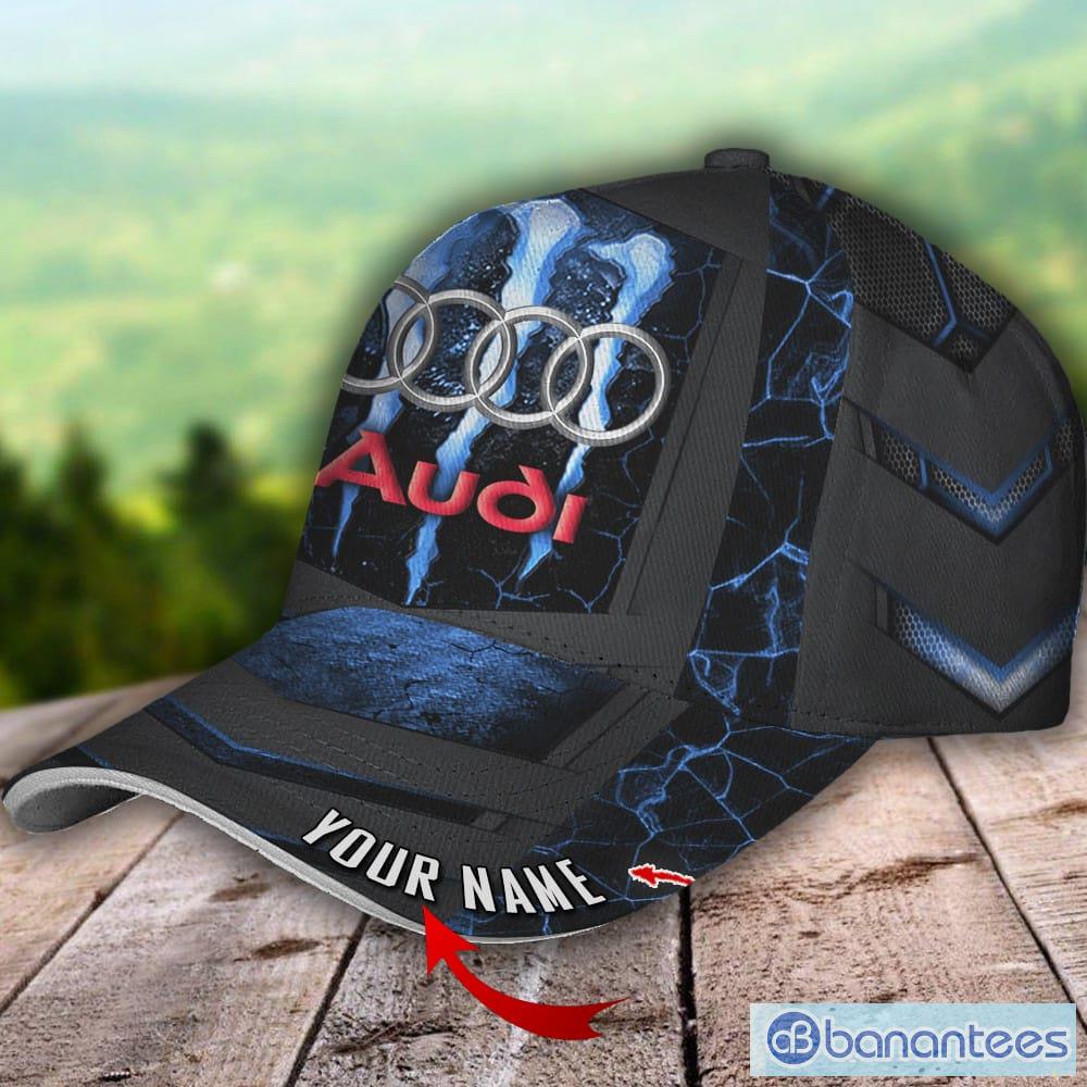 Audi Logo Orange Monster Car Hat Cap Custom Name - Banantees