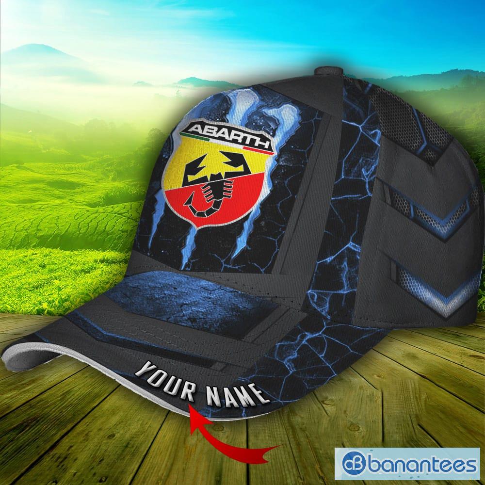 Blue Logo Abarth Monster Car Hat Cap Custom Name - Banantees