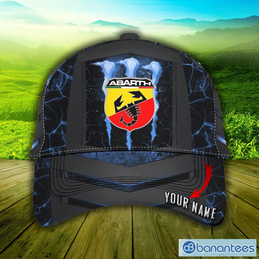Blue Logo Abarth Monster Car Hat Cap Custom Name - Banantees