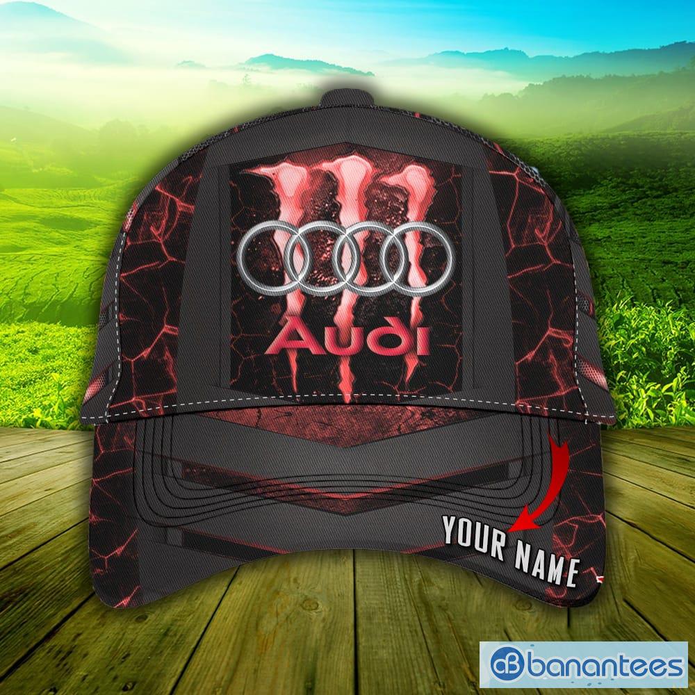 Blue Logo Audi Monster Car Hat Cap Custom Name - Banantees