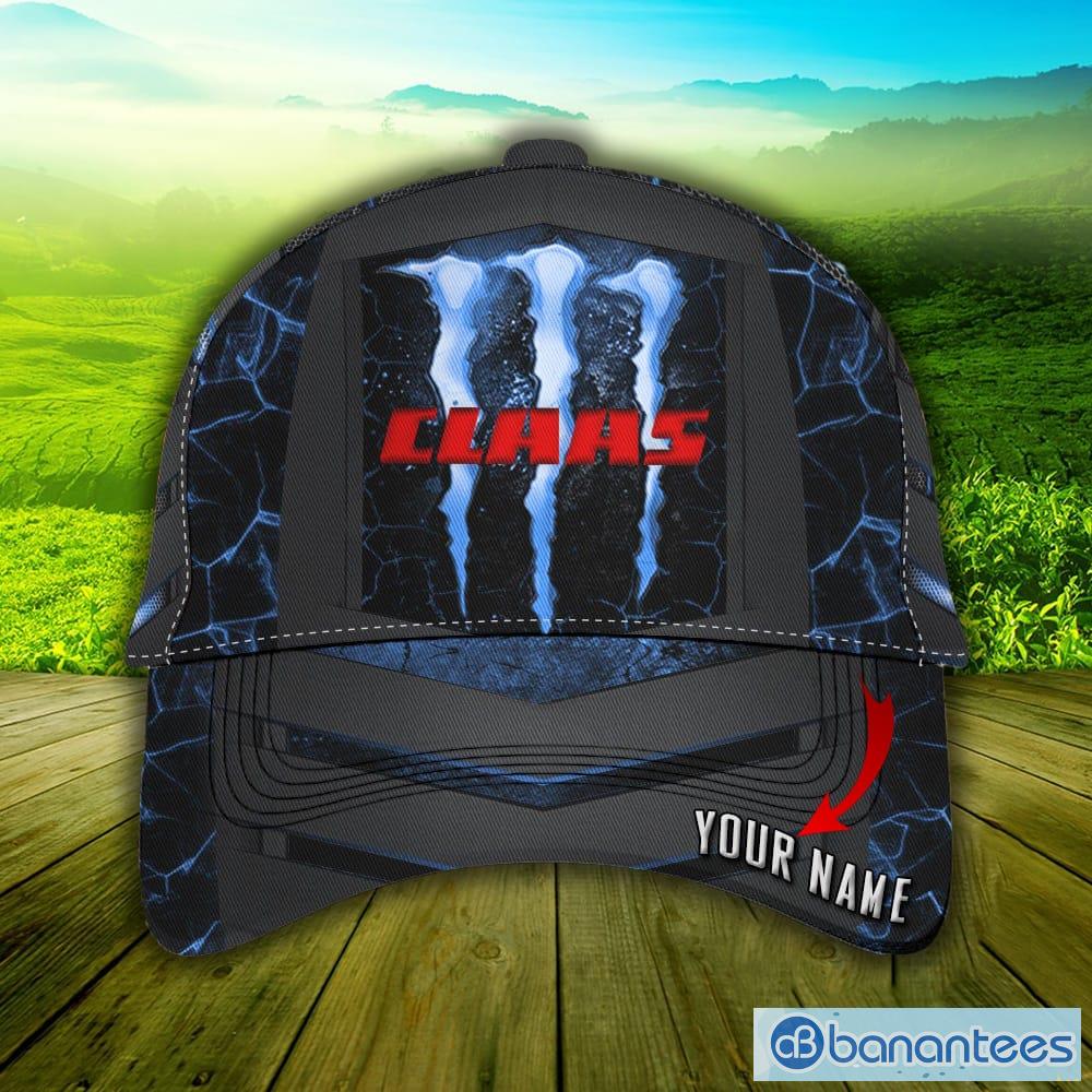 Blue Logo Claas Monster Car Hat Cap Custom Name - Banantees