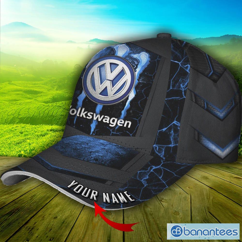 Blue Logo Volkswagen Monster Car Hat Cap Custom Name - Banantees