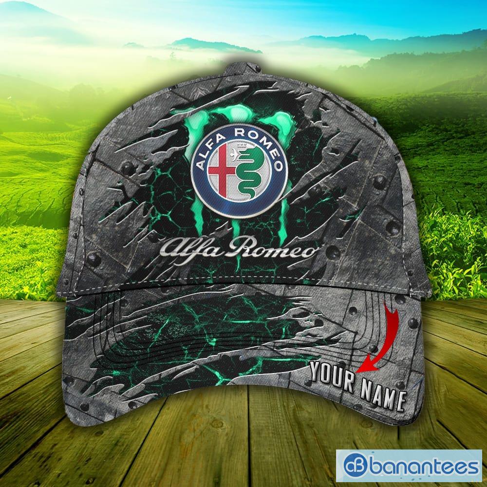 Custom Name Alfa Romeo Logo Colorful Monster Scratch Design Car Hat Cap ...