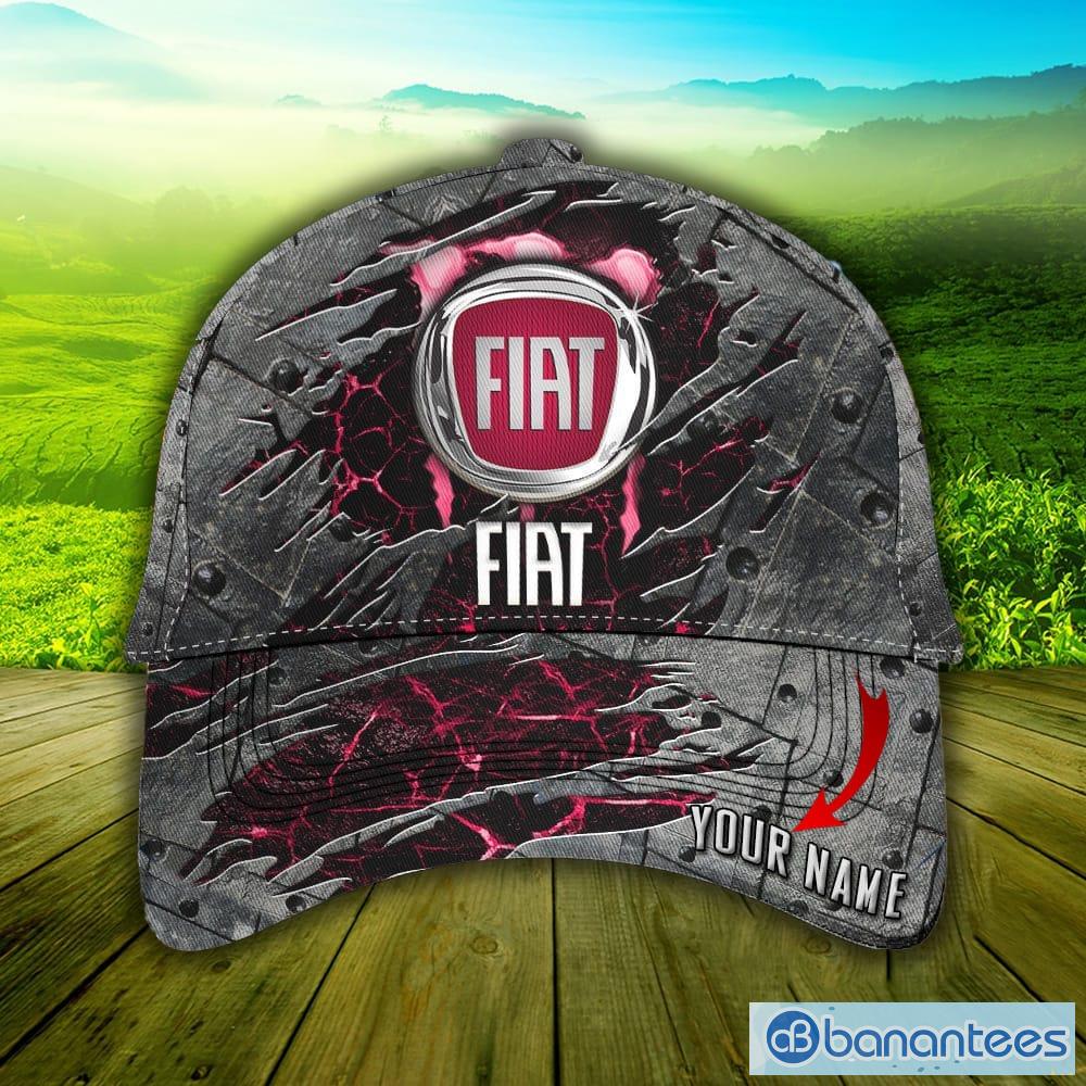 Custom Name Fiat Logo Colorful Monster Scratch Design Car Hat Cap ...