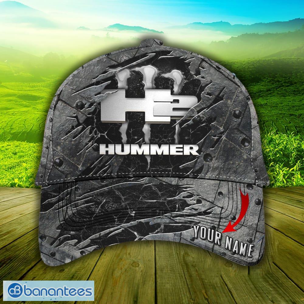 Custom Name H2 Hummer Logo Colorful Monster Scratch Design Car Hat Cap ...