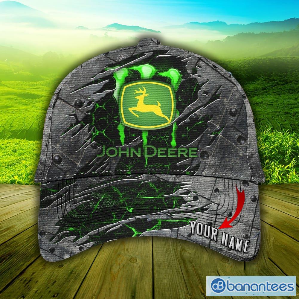 Custom Name John Deere Logo Colorful Monster Scratch Design Car Hat Cap ...