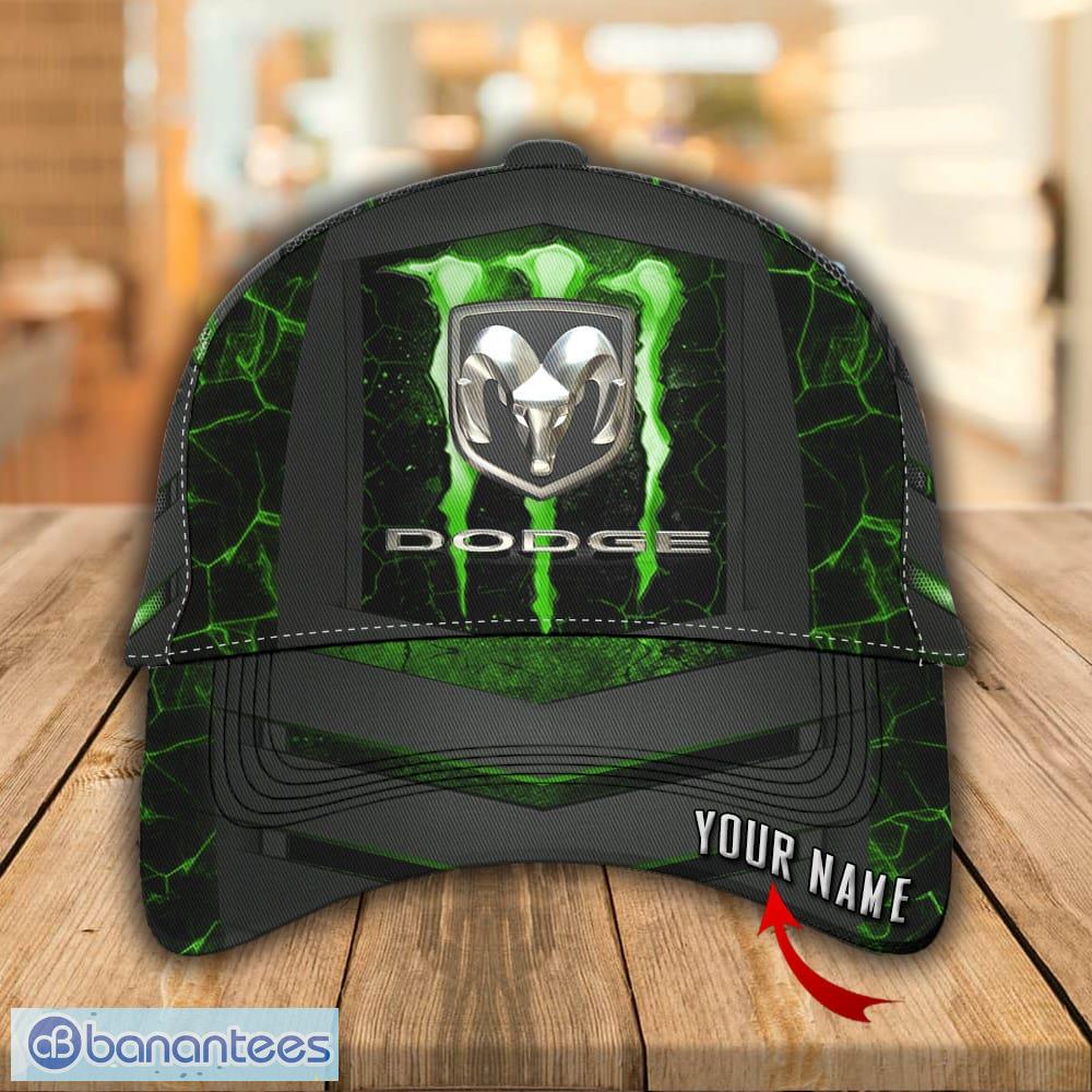 Dodge Logo Green Monster Car Hat Cap Custom Name - Banantees