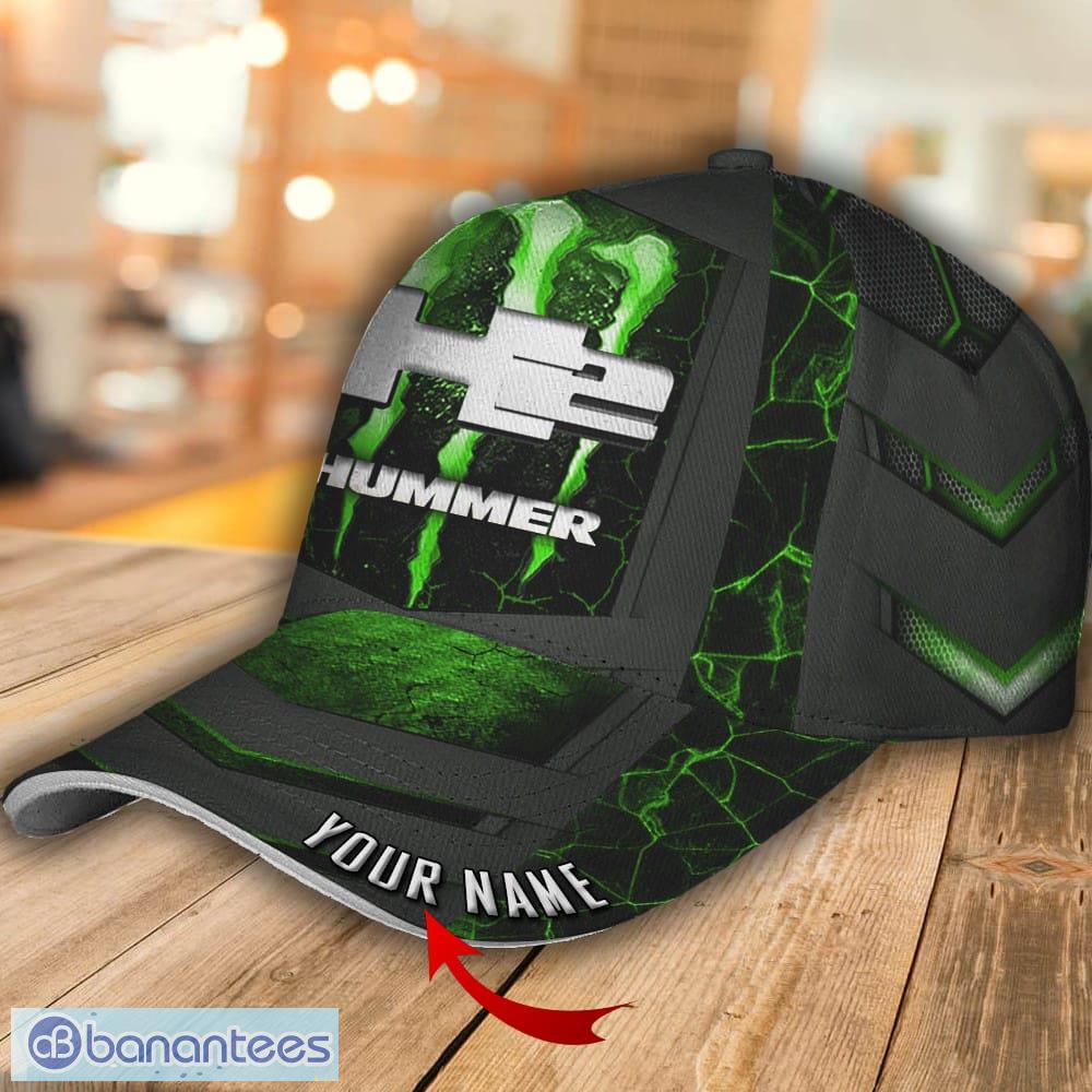 H2 Hummer Logo Green Monster Car Hat Cap Custom Name - Banantees