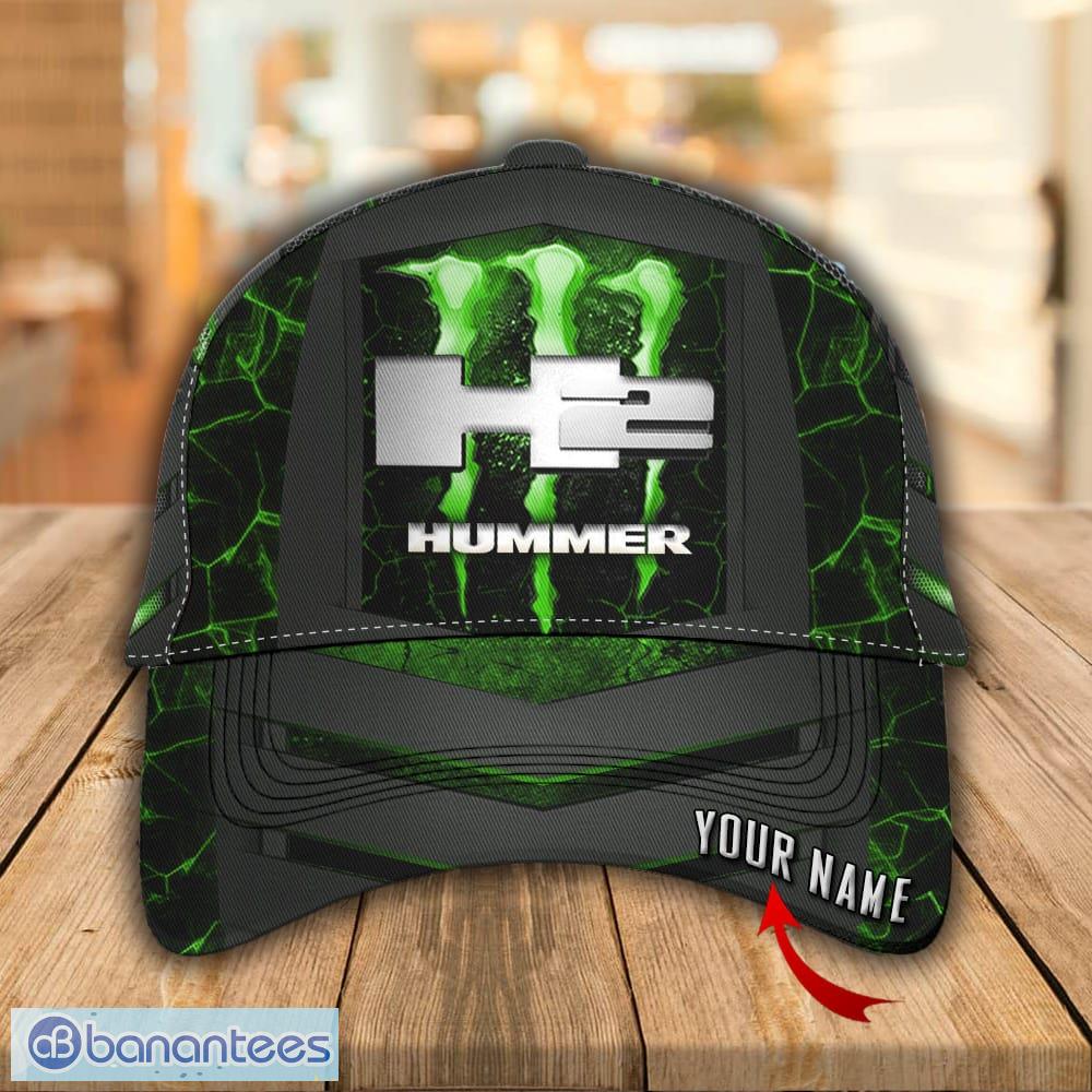 H2 Hummer Logo Green Monster Car Hat Cap Custom Name - Banantees