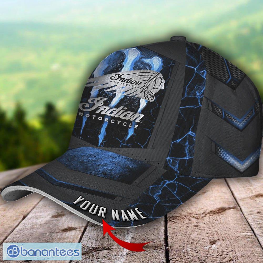 Indian Motorcycle Motorcycles Logo Blue Monster Scratch Design Hat Cap ...