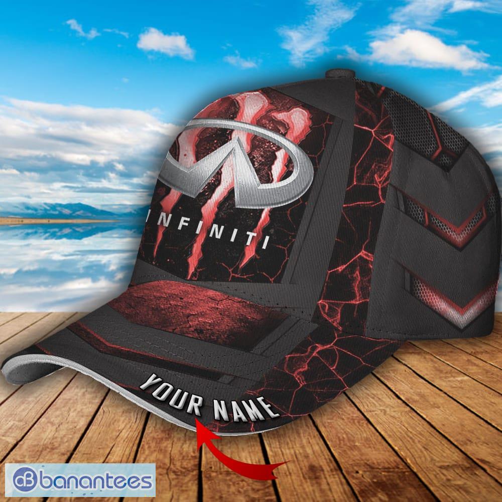 Infiniti Logo Red Monster Car Hat Cap Custom Name - Banantees