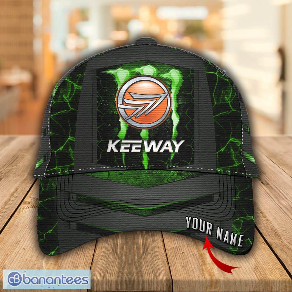 Keeway Motorcycles Logo Green Monster Hat Cap Custom Name - Banantees