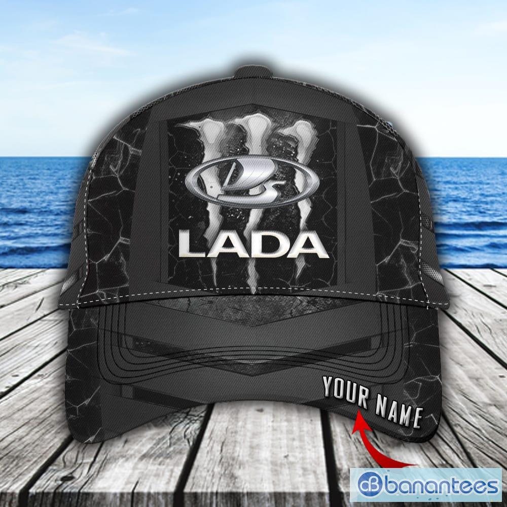 Lada Logo White Monster Car Hat Cap Custom Name - Banantees