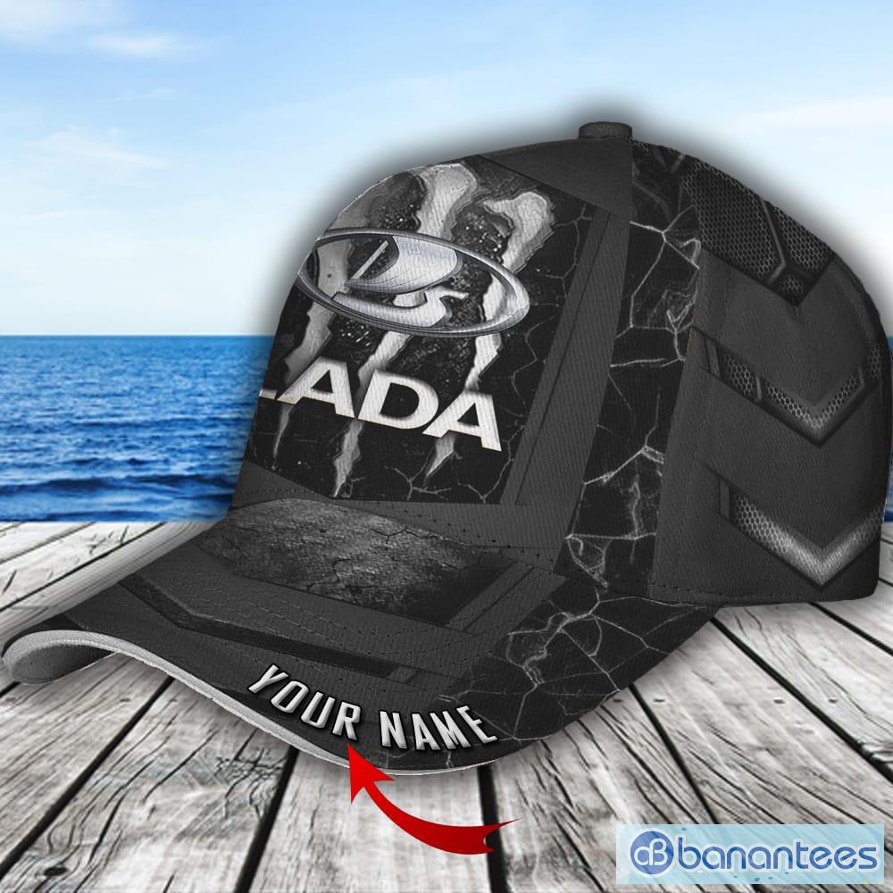 Lada Logo White Monster Car Hat Cap Custom Name - Banantees
