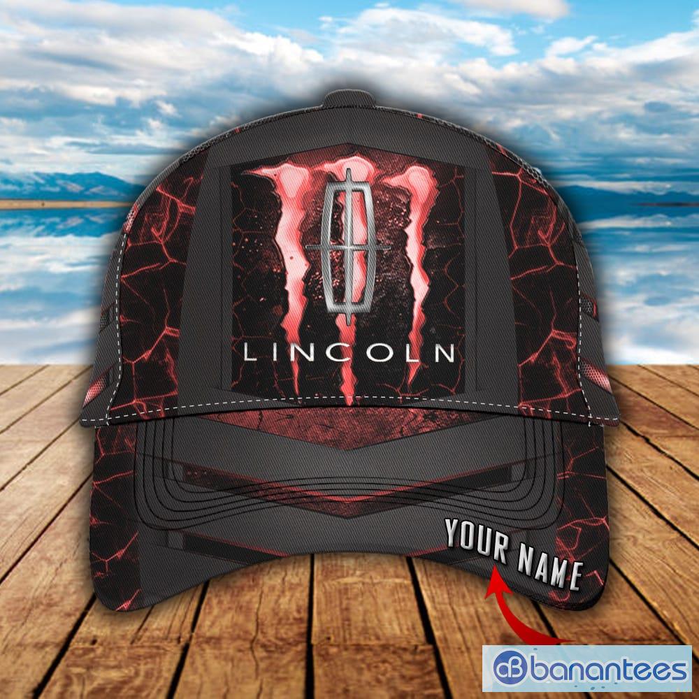 Lincoln Logo Red Monster Car Hat Cap Custom Name - Banantees