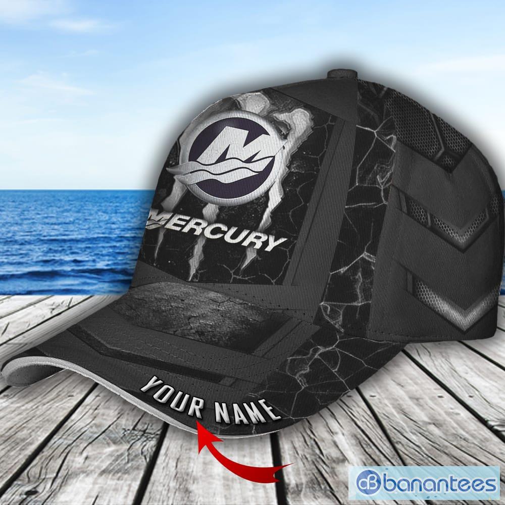 Mercury Marine Logo White Monster Car Hat Cap Custom Name - Banantees