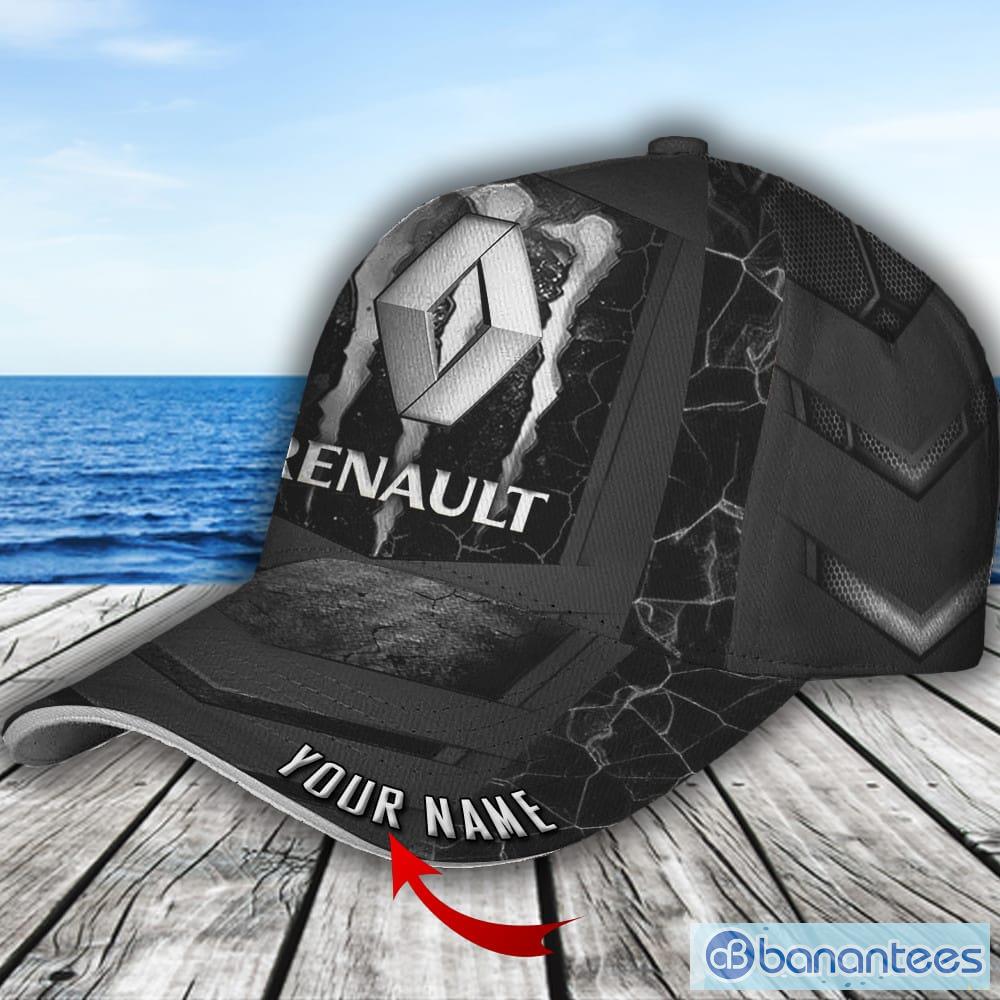 Renault Logo White Monster Car Hat Cap Custom Name - Banantees