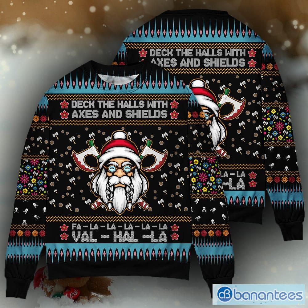 Viking Deck The Halls With Axes And Shields Show Ugly Christmas ...