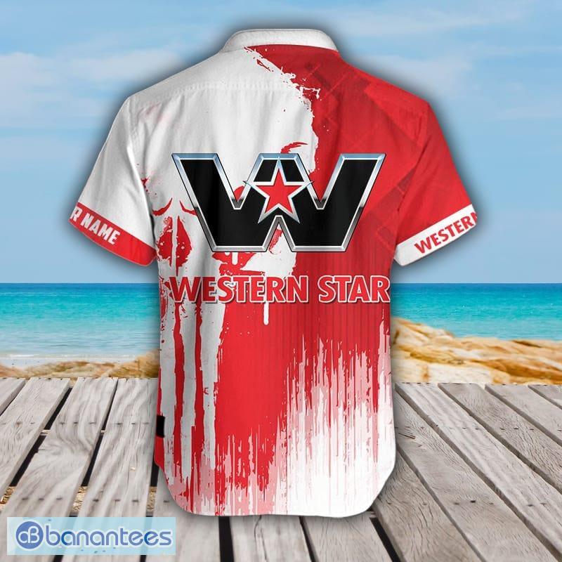 Western Star Truck Logo Hawaiian Shirt Custom Name Summer Beach Gift ...