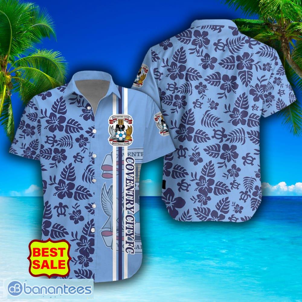 EFL Fans Coventry City FC Logo Hibiscus Pattern Hawaiian Shirt And ...