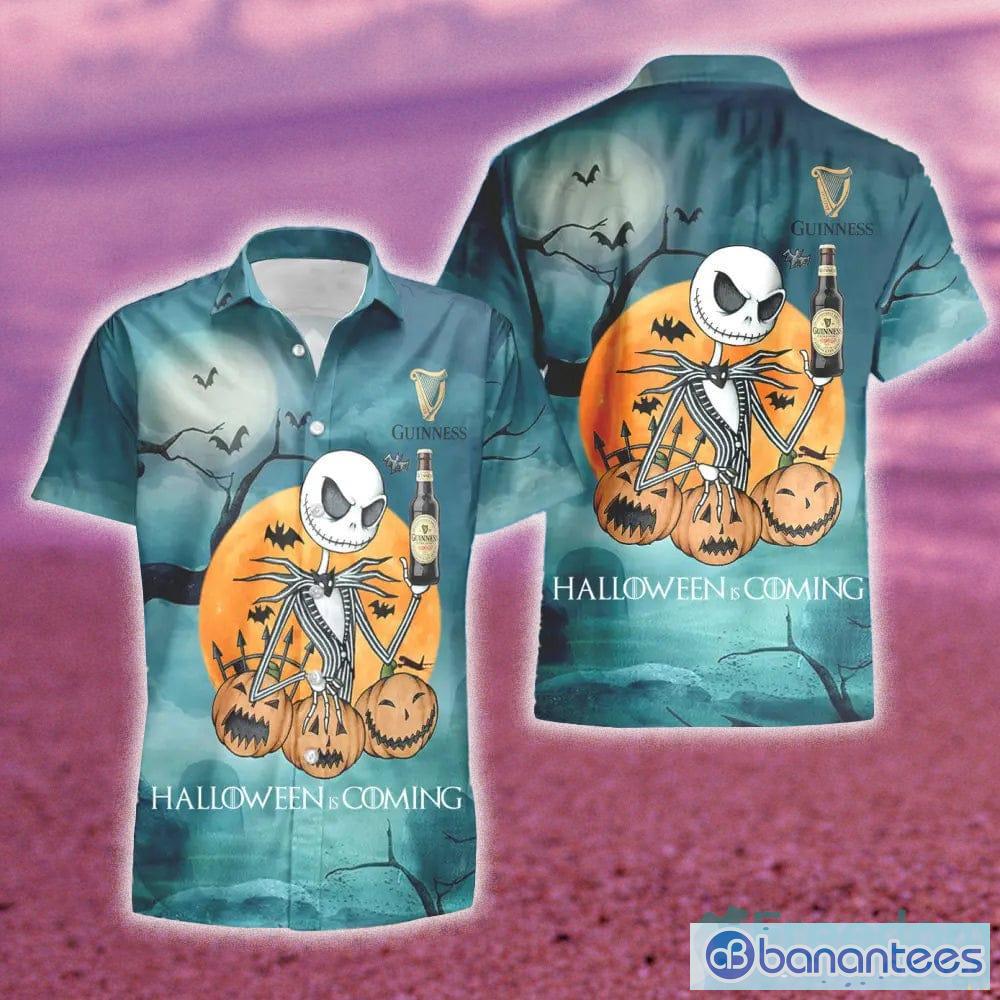 Jack Skellington Halloween Guinnes Hawaiian Set Shirt And Short Summer ...