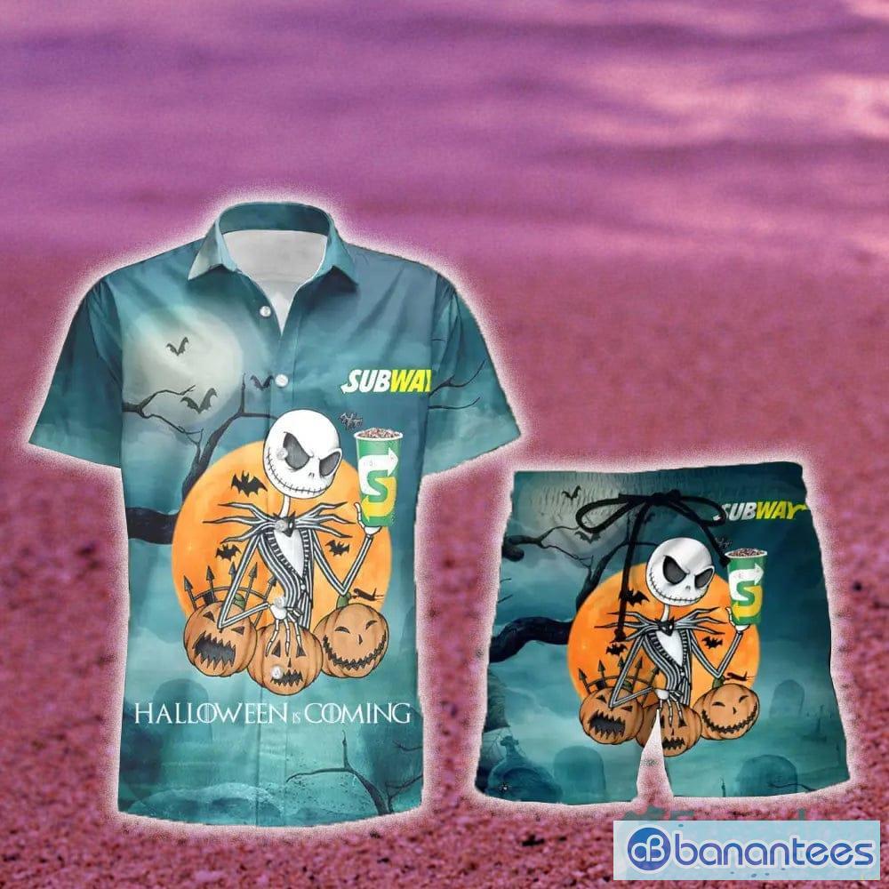 Jack Skellington Halloween Subway Hawaiian Set Shirt And Short Summer ...