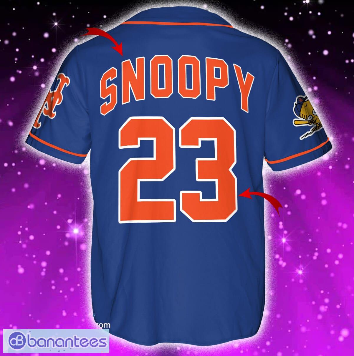 New York Mets Peanuts Snoopy Jersey Baseball Shirt Royal Custom Number ...