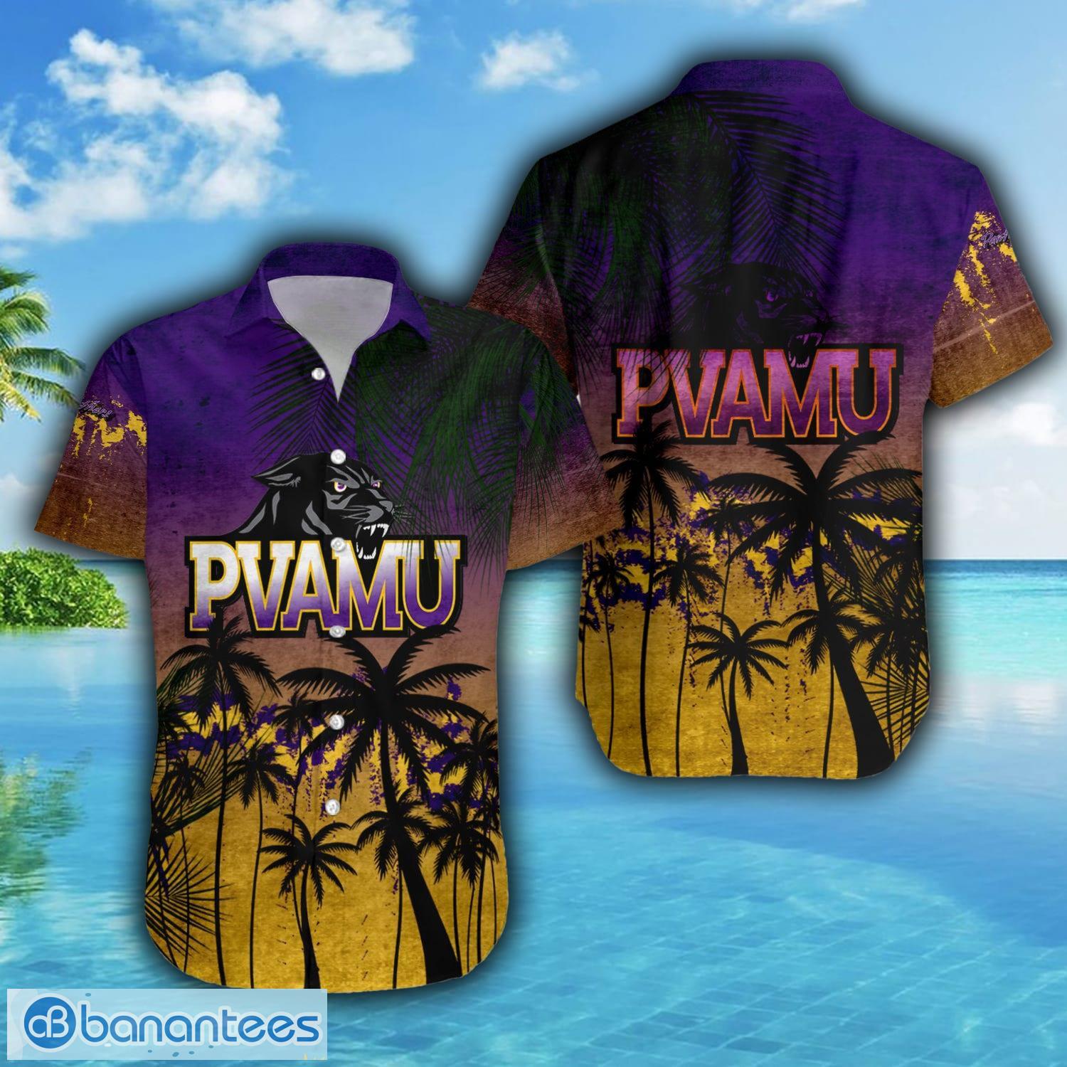 Prairie View A&M Panthers 3D Hawaiian Shirt Coconut Tree Tropical ...