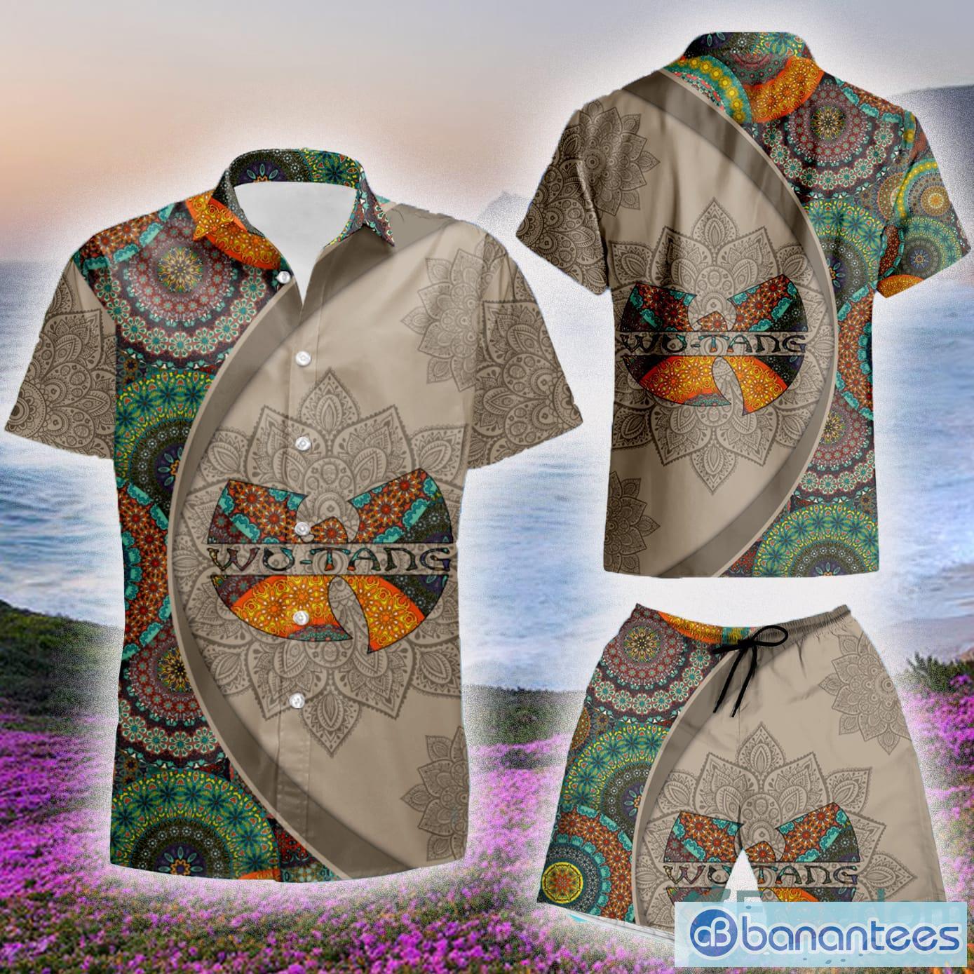 Wu Tang Clan Logo Mandala Pattern Set 3D Hawaiian Shirt And Short Gift ...