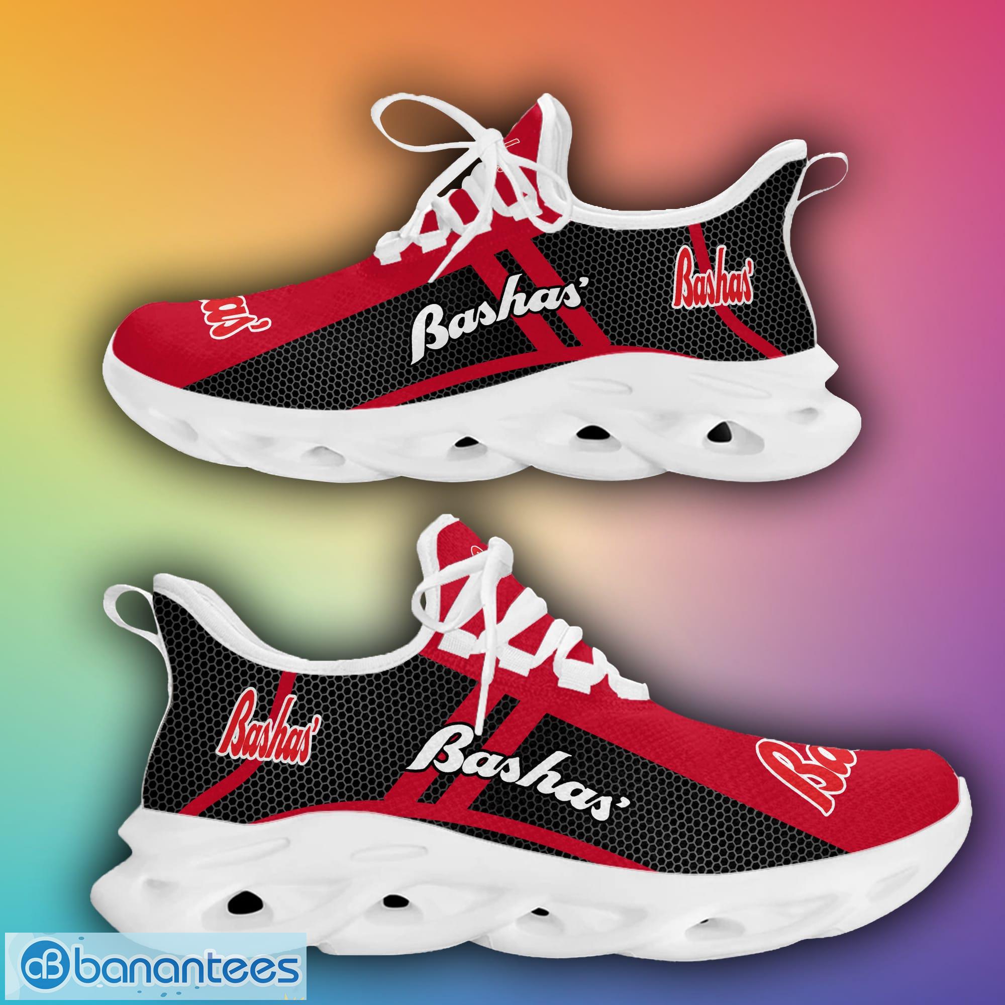 bashas Chunky Sneakers Logo Pattern White Black Max Soul Shoes For Men ...