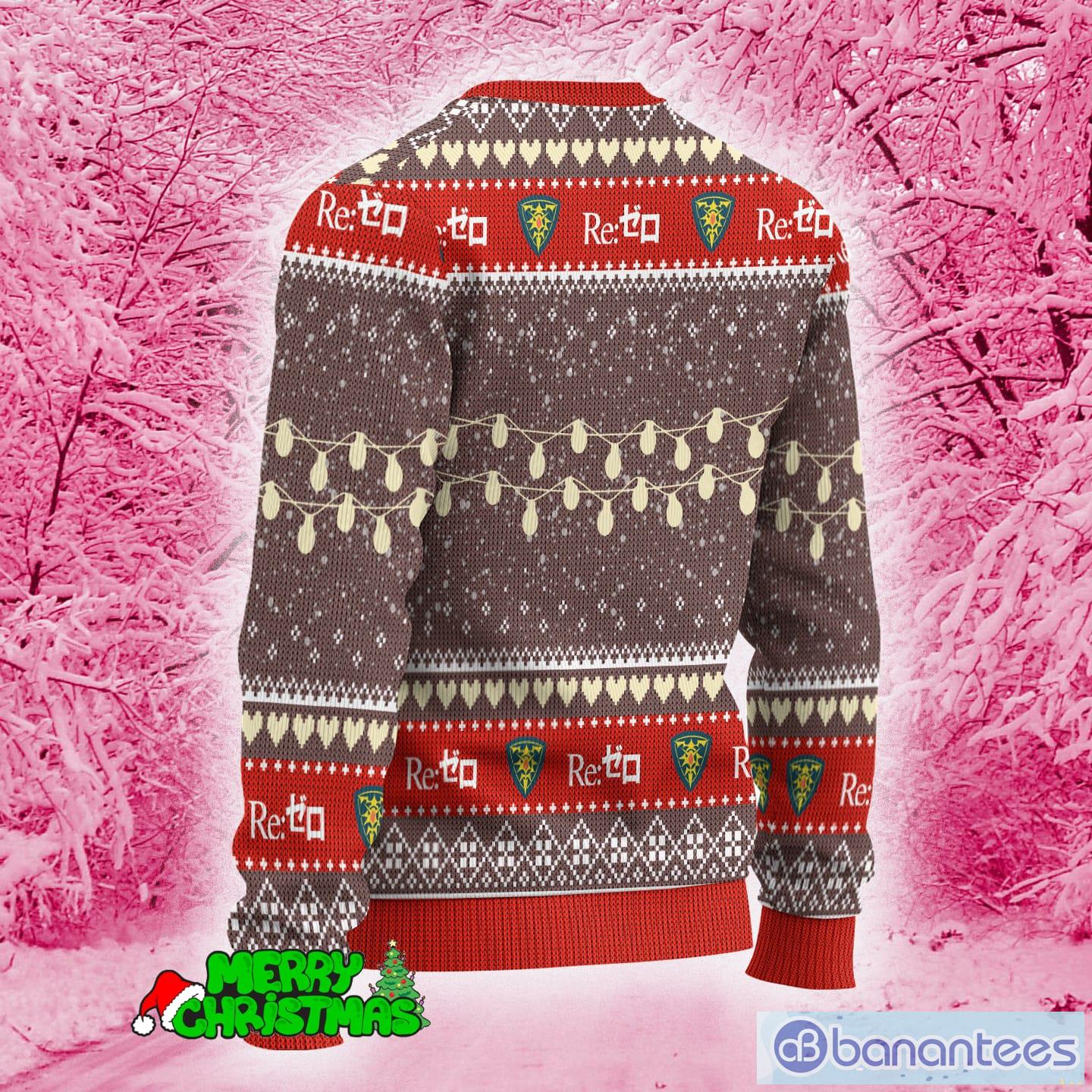 Re Zero Ugly Christmas Sweater Natsuki x Beatrice Knitted Gift Anime ...