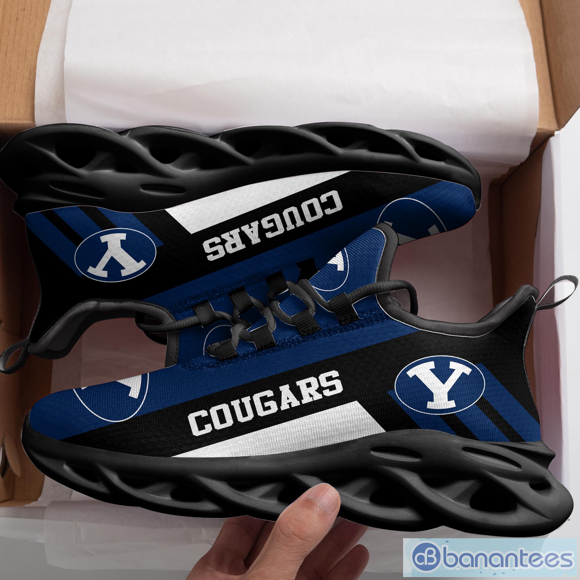 NFL BYU Cougars Sport Fans Striped Style Max Soul Sneaker Shoes - Banantees
