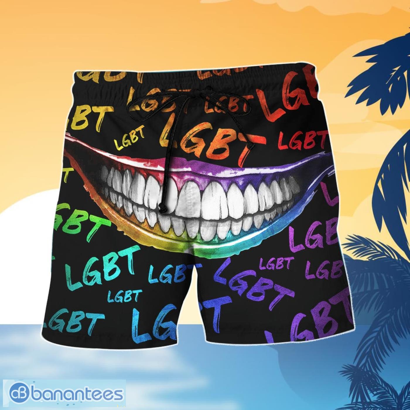 LGBTQ LGBT Lips Flag Rainbow Combo Hawaiian Shirt And Shorts Happy ...