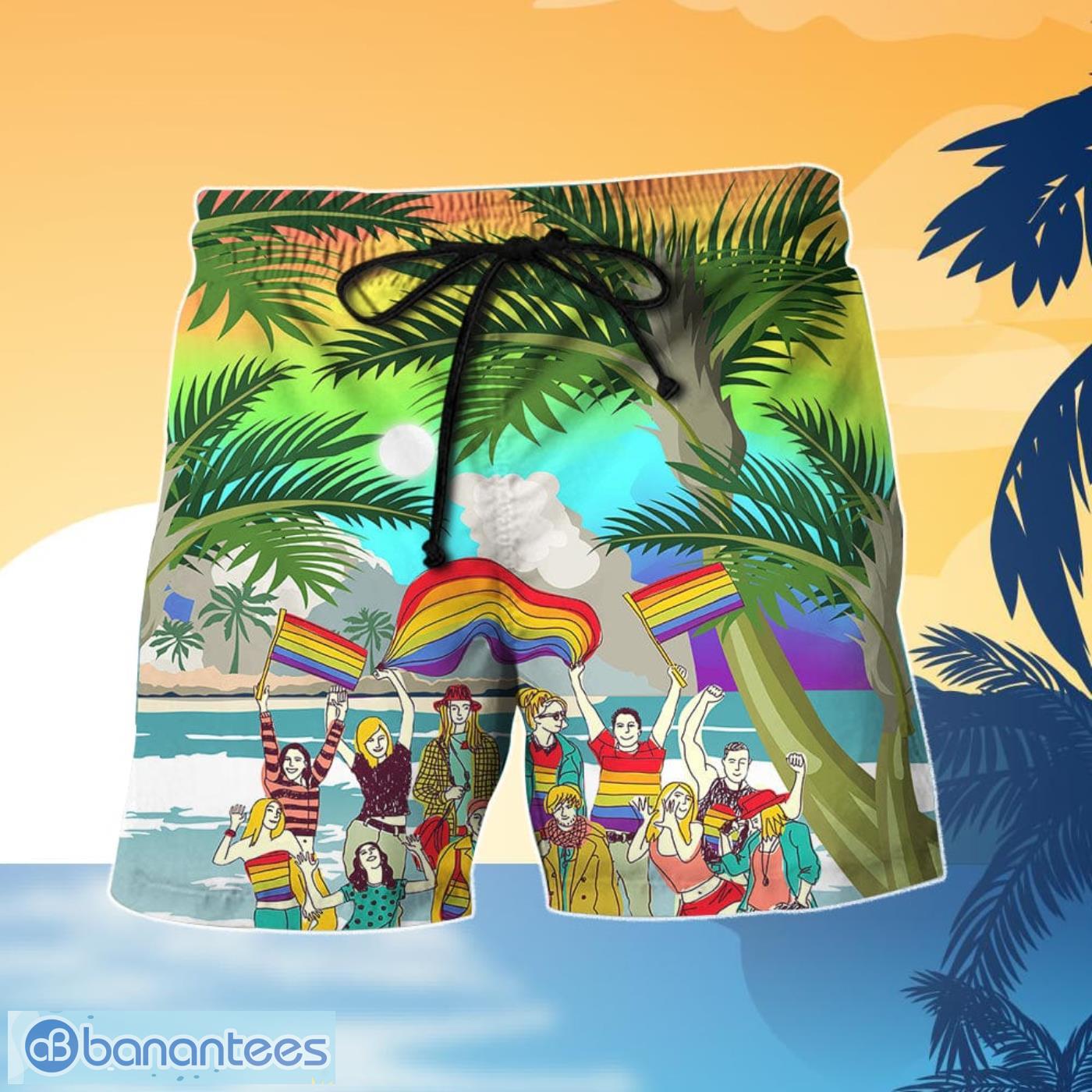 LGBTQ LGBT Party Summer Combo Hawaiian Shirt And Shorts - Banantees