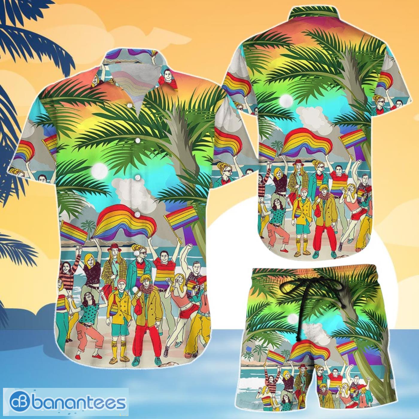 LGBTQ LGBT Party Summer Combo Hawaiian Shirt And Shorts - Banantees