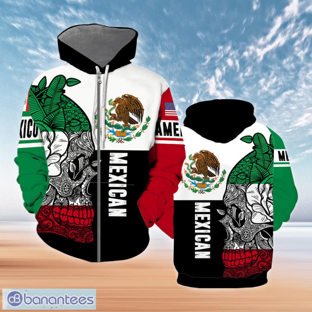Mexican Skull Mexico All Over Print 3D Shirt For Men And Women - Banantees