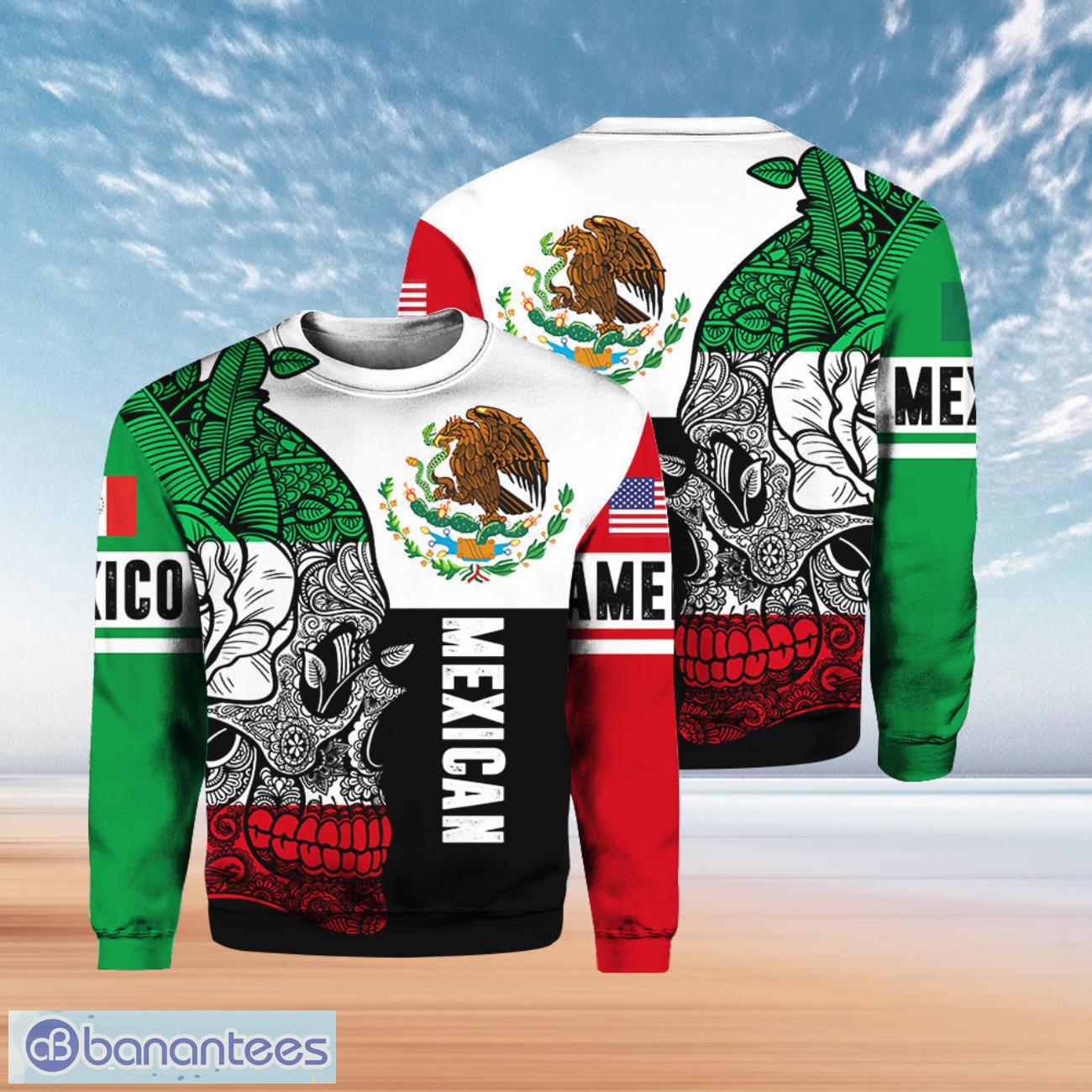 Mexican Skull Mexico All Over Print 3D Shirt For Men And Women - Banantees
